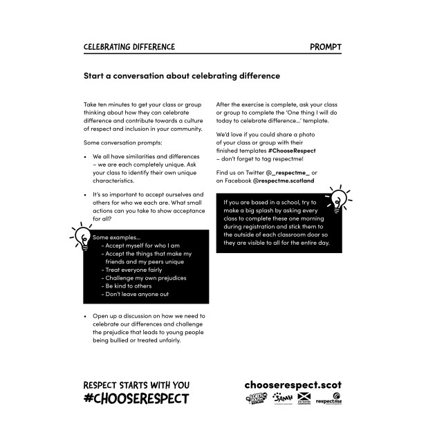 Celebrating differences | respectme